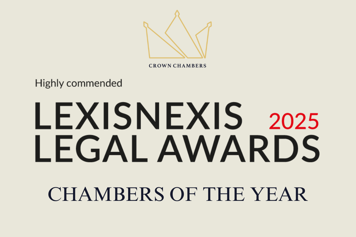 Lexis Nexis Legal Awards 2025 - Highly Commended - Crown Chambers